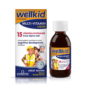 Wellkid Multivitamin Liquid 150ml by Vitabiotics | For Kids | UK2GULF ...